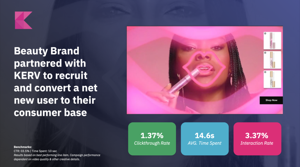 See how a Beauty Brand & KERV recruited and converted a net new user to their consumer base - KERV